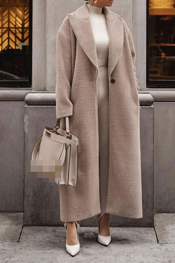 Solid Color Turndown Collar Feminine Coat – LovelyCoral