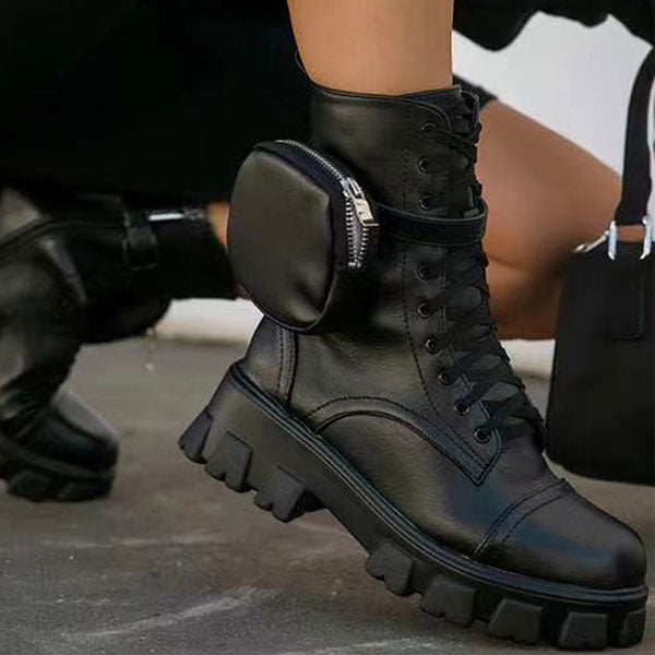 Black Classic Strappy Boots – LovelyCoral